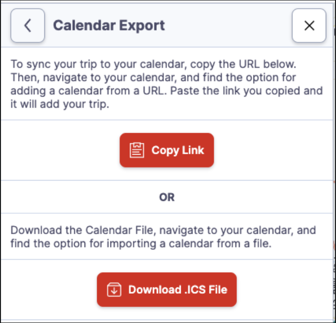 Exporting Trips to Calendar – RV LIFE Resources & Support